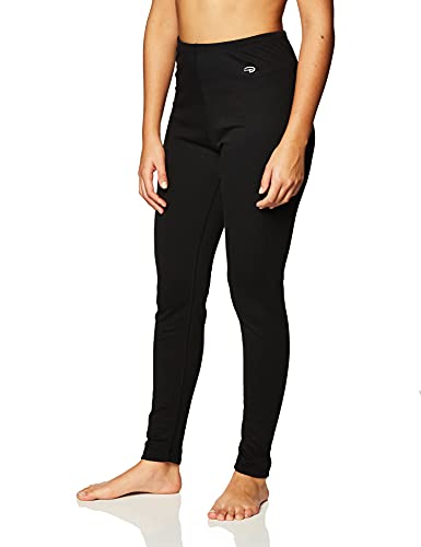 Duofold Women's Mid Weight Wicking Thermal Leggings, Black, X Large