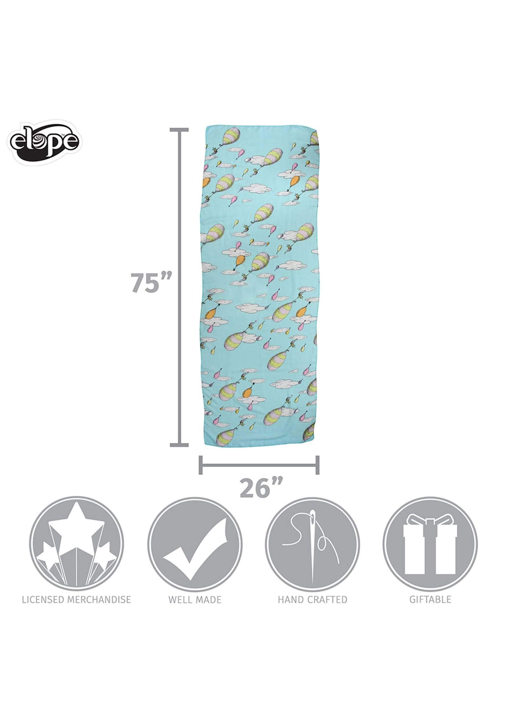 elope Dr. Seuss Oh The Places You'll Go! Lightweight Costume Scarf for Adults and Teens Standard Blue