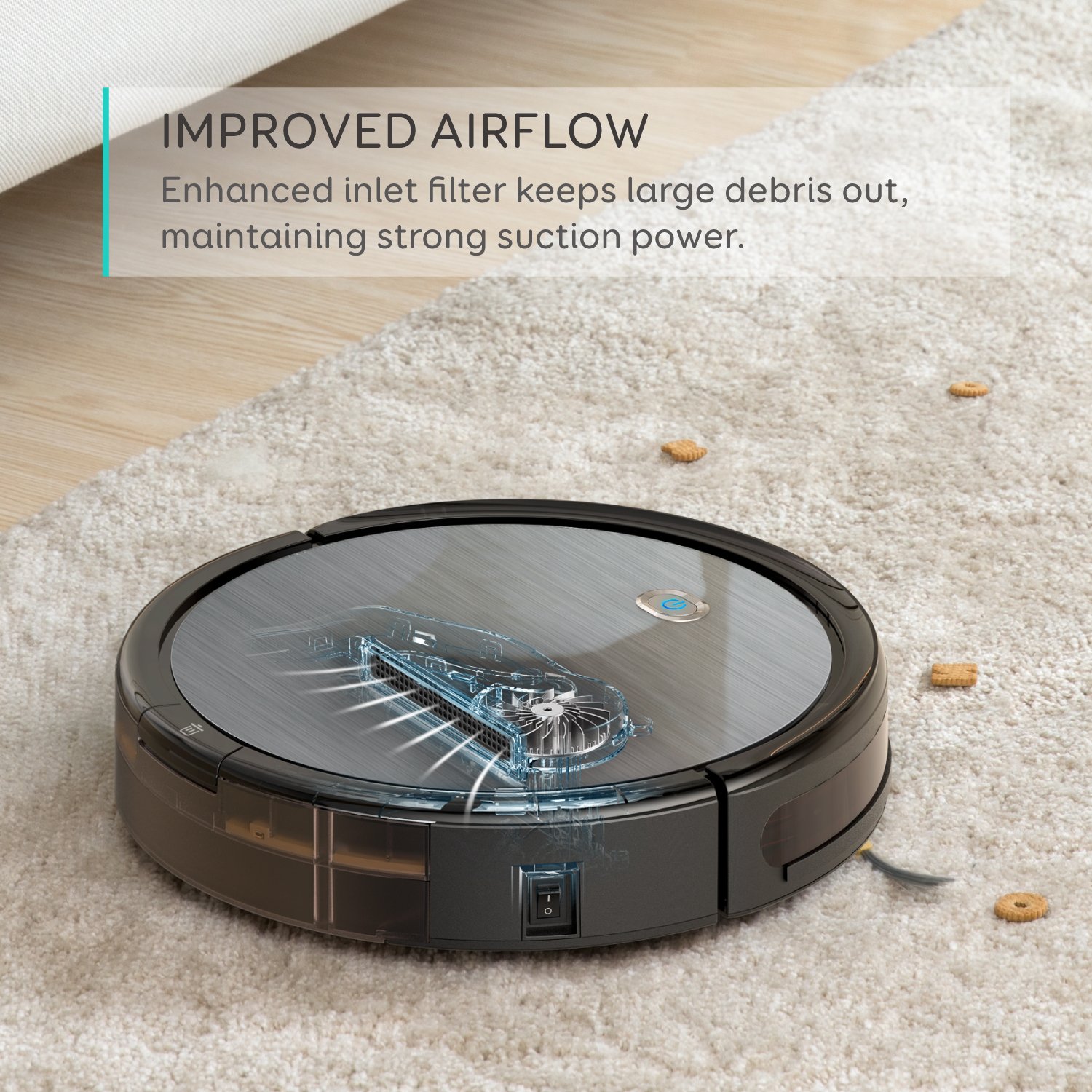 eufy [BoostIQ] RoboVac 11+ (2nd Gen: Upgraded Bumper and Suction Inlet) High Suction, Self-Charging Robotic Vacuum Cleaner, Filter for Pet Fur, Cleans Hard Floors to Medium-Pile Carpets