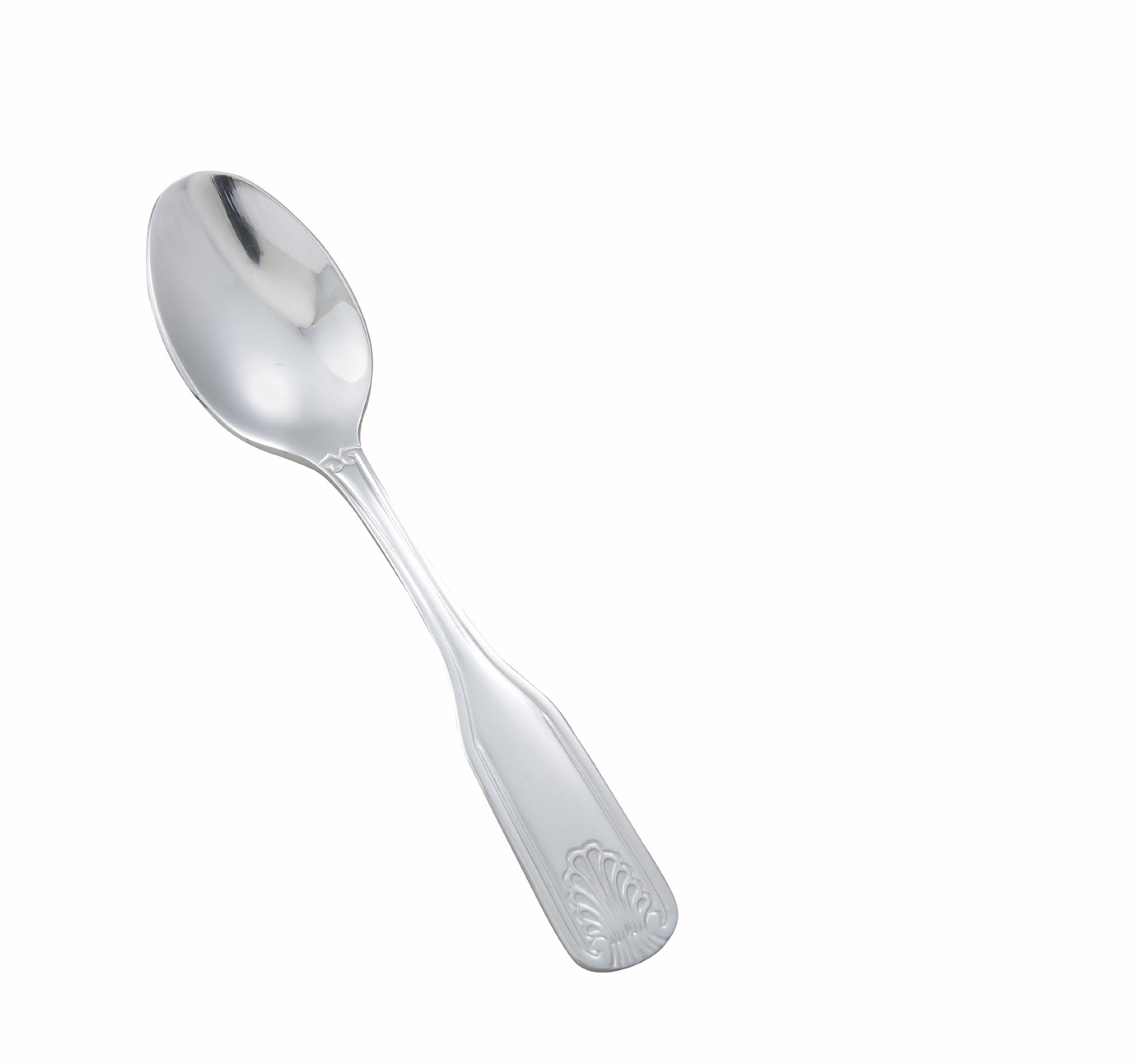 Winco 12-Piece Toulouse Demitasse Spoon Set, 18-0 Extra Heavy Weight Stainless Steel, Silver