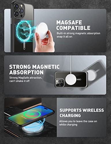 SUPCASE Unicorn Beetle Mag Series Case for iPhone 14 Pro Max 2022 (6.7 Inches) Slim Mobile Phone Case Clear Case Premium Protective Back Cover Compatible with MagSafe (Black)