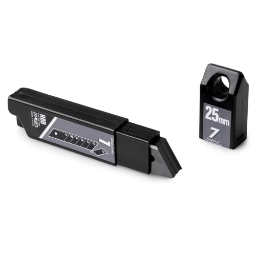OLFA 25mm Extra Heavy-Duty Ultra-Sharp Black Snap Off Replacement Blades, 20 Blades (140 segments) HBB-20B - Snap-Off Utility Knife Replacement Blades, Fits most 25mm Utility Knives