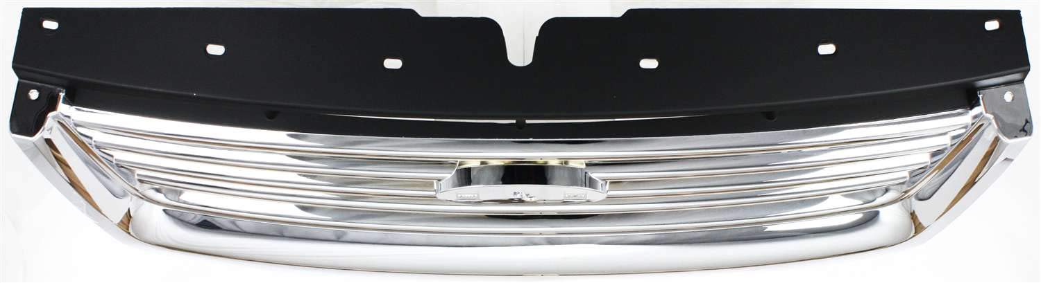 Evan Fischer Grille Assembly Compatible with 2006-2010 Ford Explorer Chrome Shell with Painted Black Insert CAPA With emblem provision Plastic Grille FO1200476C