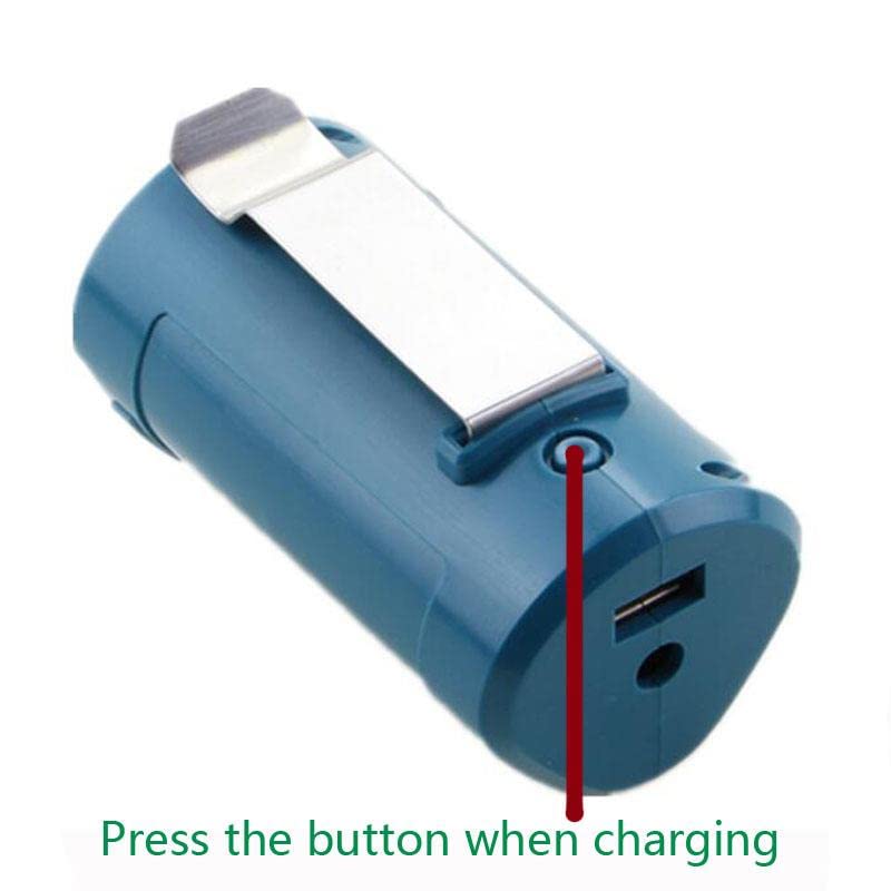 Lithium-ion battery adapter holster for Makita, Bosch, Milwaukee 10.8V 12V USB device charging 5V 2A DC output 12V 1A connector charger (for Makita)