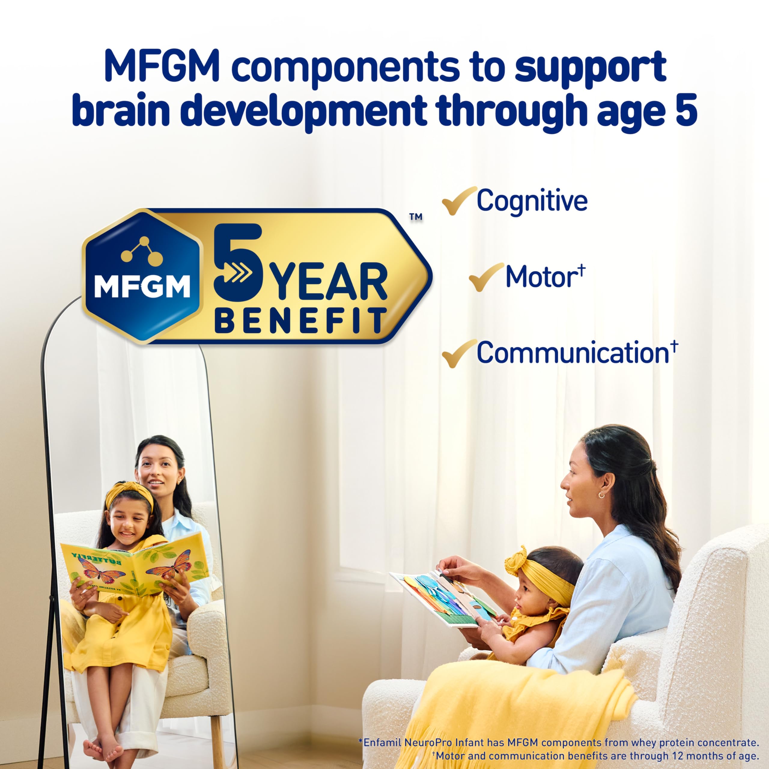 Enfamil NeuroPro Baby Formula, MFGM* 5-Year Benefit, Expert-Recommended Brain-Building Omega-3 DHA, Exclusive Immune Supporting HuMO6 Blend, Ready-to-Feed Infant Formula, Liquid, 32 Fl Oz