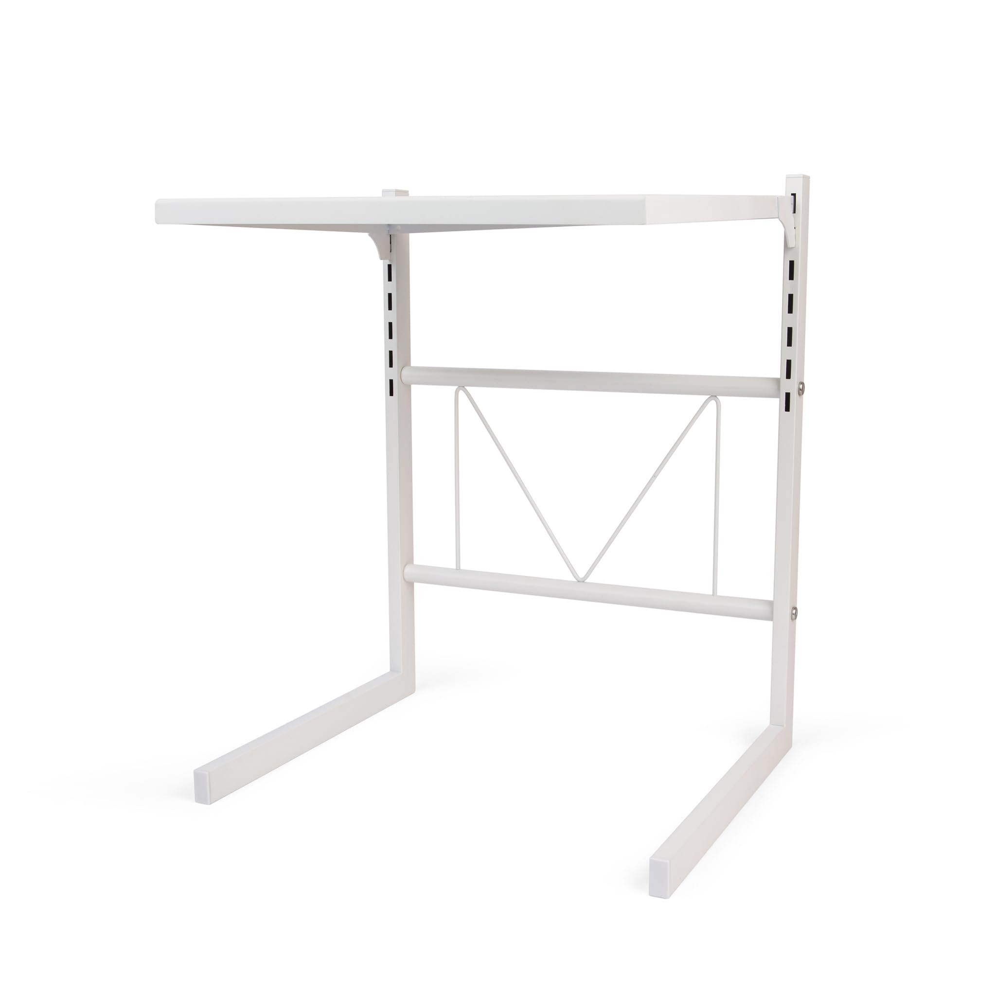 Griddle Buddy Kitchen Organization Storage Rack, 33 lbs Capacity, Carbon Steel, Powder Coating, 41.5 x 33.0 x 25.0 inches, White