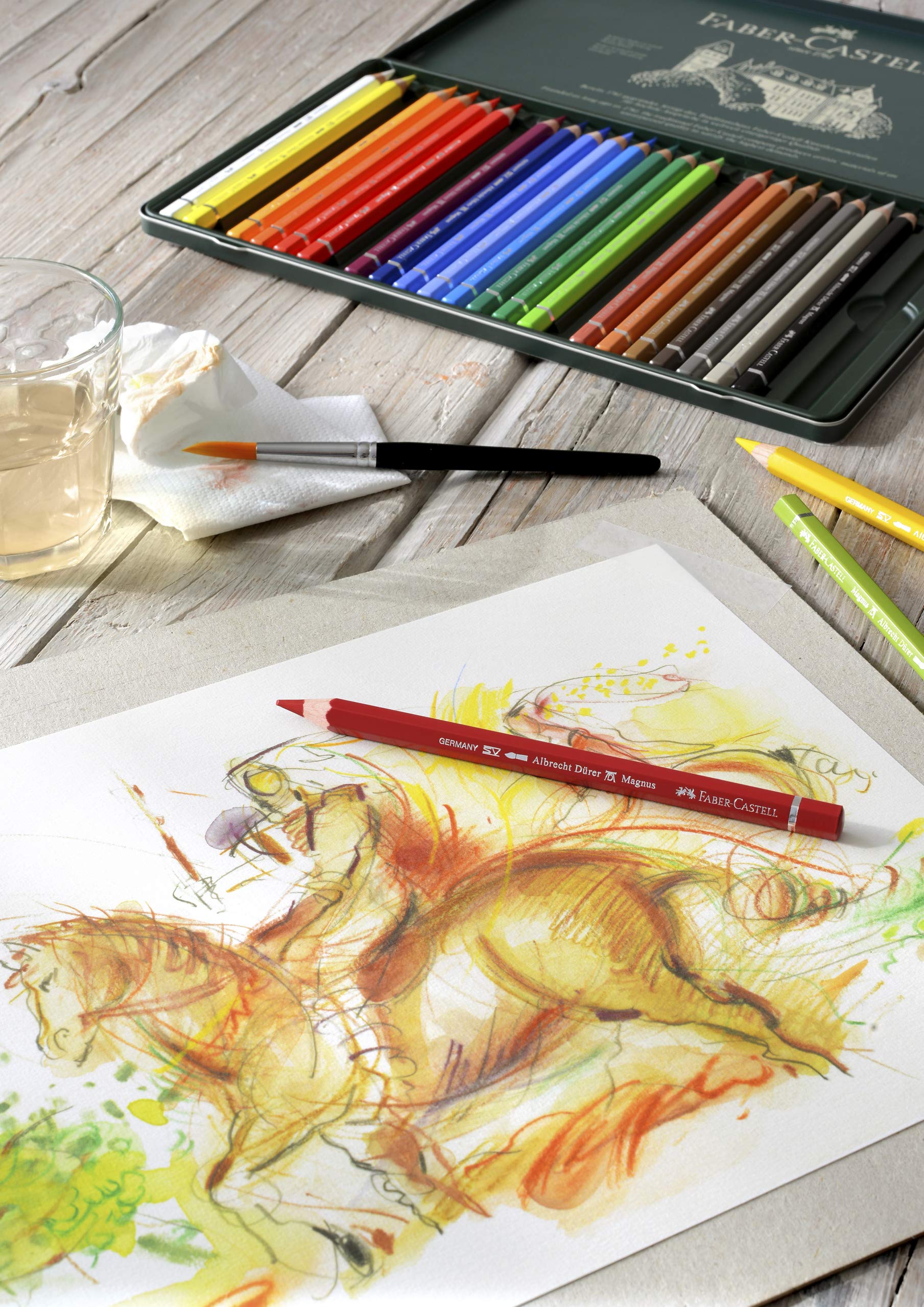 Faber-Castell 5.3 mm Albrecht Dürer Magnus Watercolour Pencils (Pack of 24)