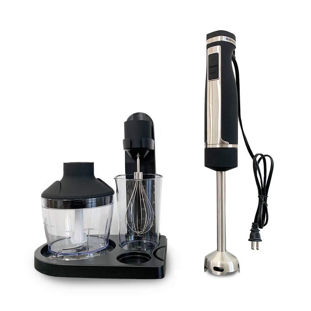 K-Tec Kitchenetics - Immersion Hand Blender - Blender, Mixer and Food Processor - 3 in 1 Kitchen All Purpose Tool - Stainless Steel Detachable Blending Shaft, Multicolor, one size
