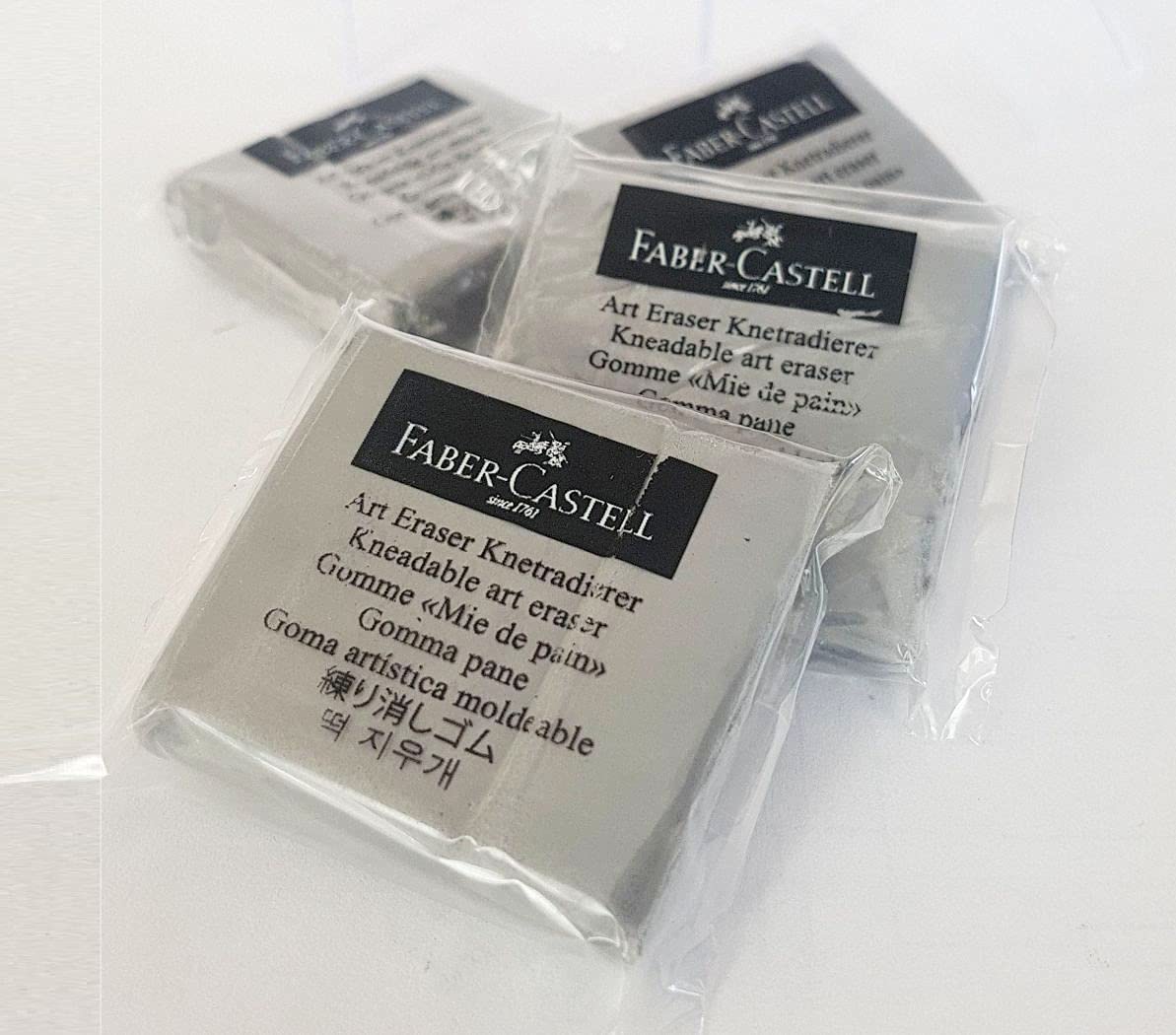 Faber- Castell Grey Kneaded Professional Artist Quality Erasers? Bulk Buy Quantity 4 Erasers Per Order