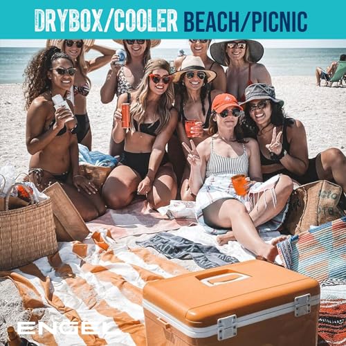 Engel UC7 7.5qt Leak-Proof, Air Tight, Drybox Cooler and Small Hard Shell Lunchbox for Men and Women in Silver