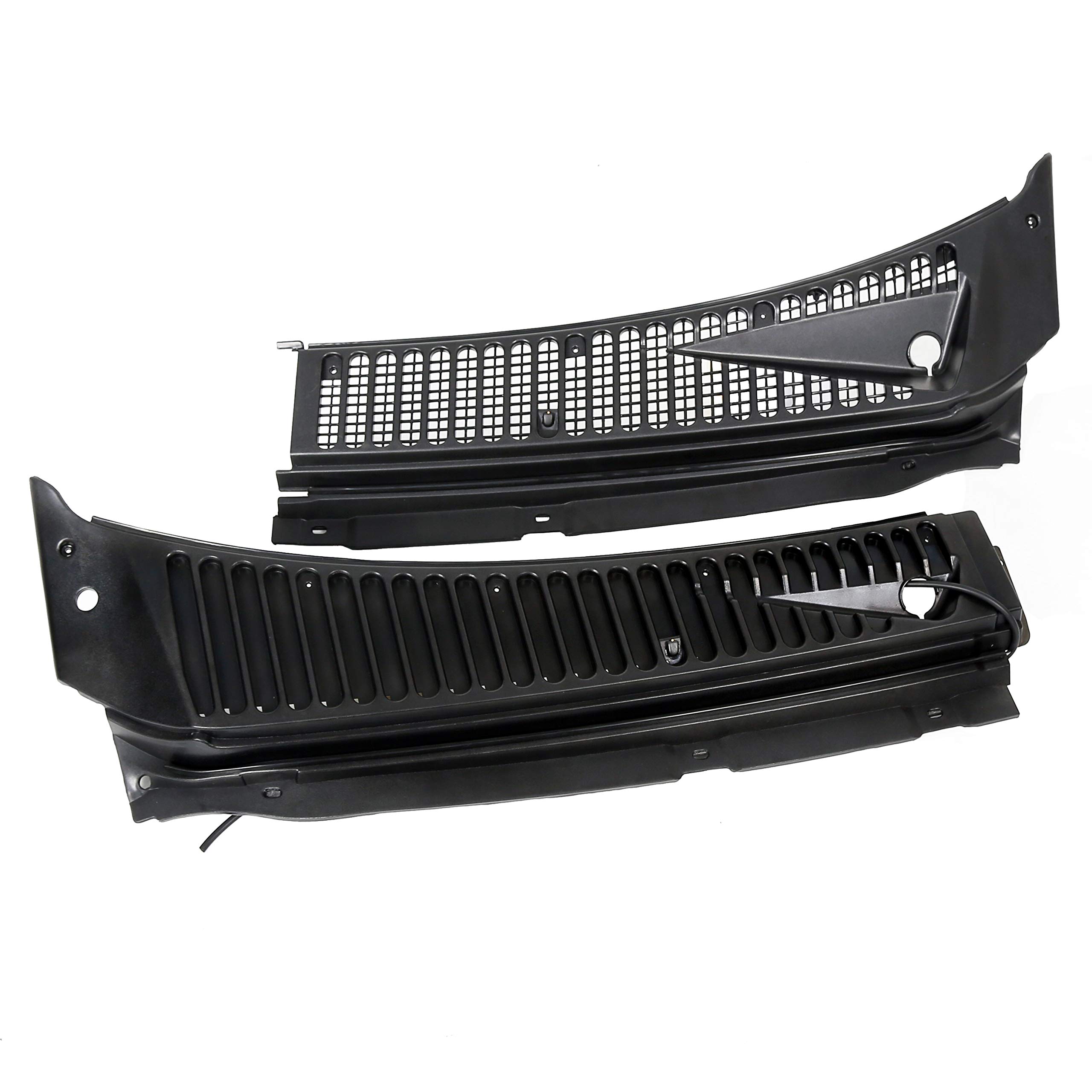 ECOTRIC Windshield Wiper Cowl Cover Panel Compatible with 1999-2007 Ford F250 F350 F450 F550 Super Duty 2000-2005 Ford Excursion Replacement for 3C3Z-25022A68-AAA 4C3Z-25022A69-AAA