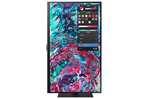 SAMSUNG 27-Inch ViewFinity S8 Series 4K UHD High Resolution Monitor, IPS Panel, 60Hz, Thunderbolt 4, HDR 10+, Built-In Speakers, Height Adjustable Stand, S27B804TGN, 2022, Black