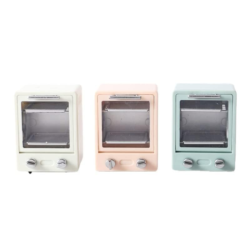 Miniature Microwave Dollhouse Oven Kitchen Furniture 1 12 Scale Accessories Mini House Oven Model Miniatures Plastic Mini Kitchen Appliance DIY Accessory Decoration (White)