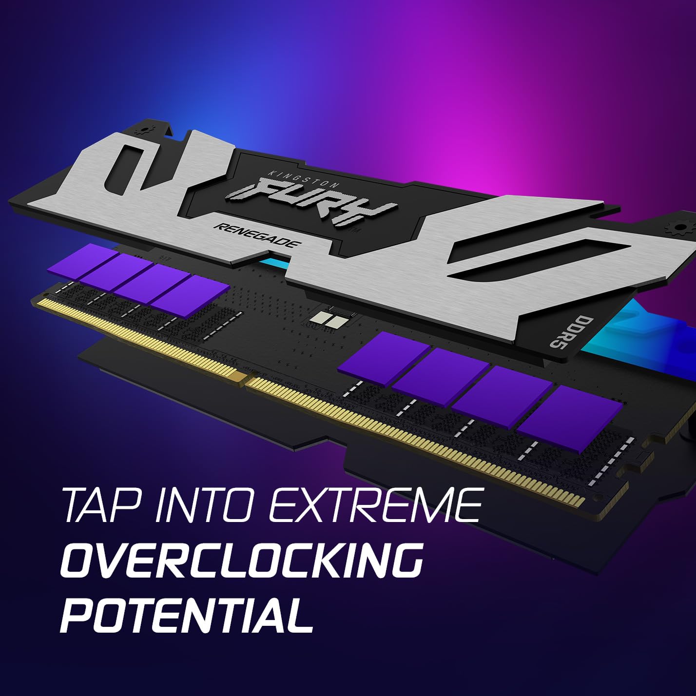 Kingston FURY Renegade RGB 32GB (2x16GB) 6400MT/s DDR5 CL32 DIMM Desktop Memory (Kit of 2) | Intel XMP 3.0 | Overclocking Stability | KF564C32RSAK2-32