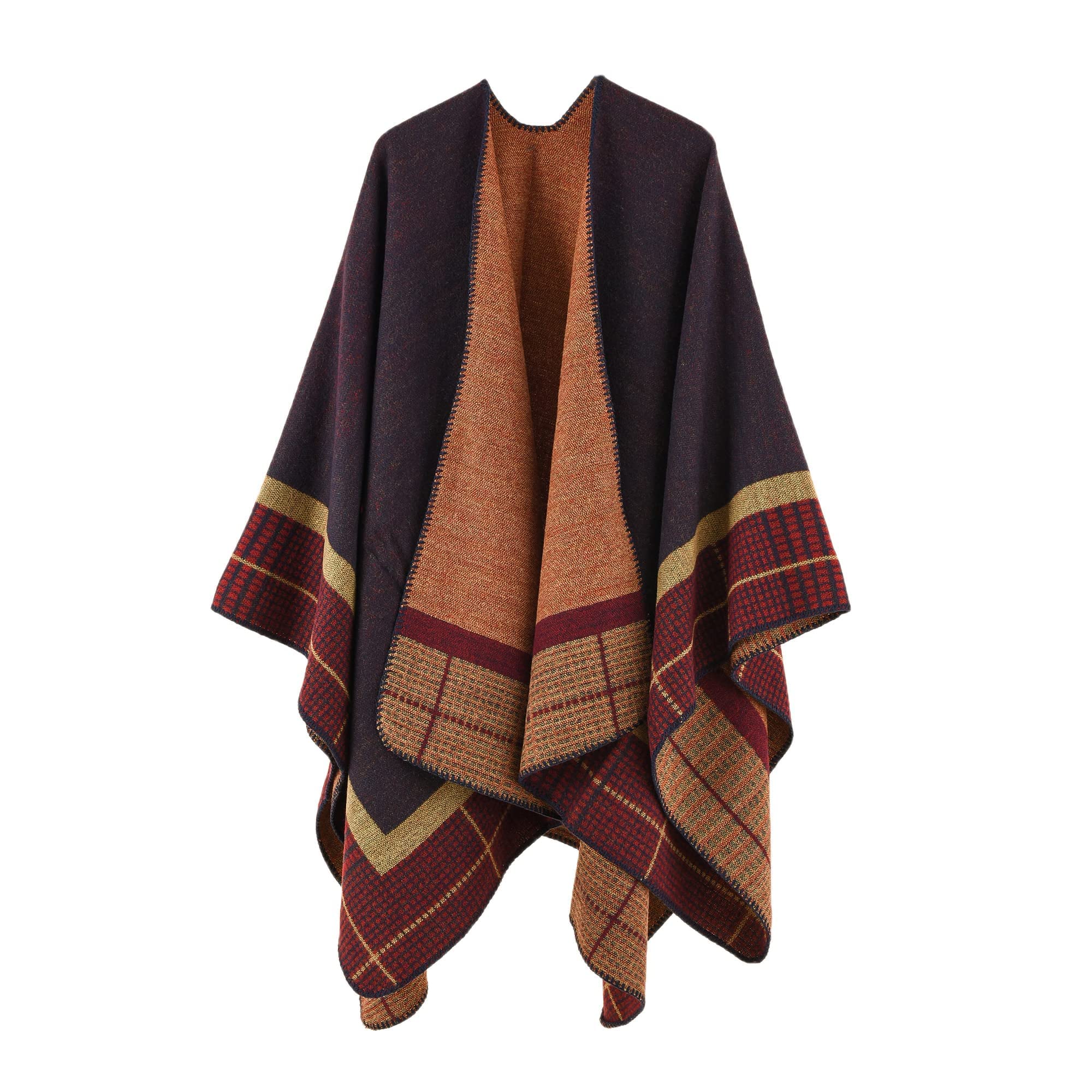 ESLCLO Shawl Wraps for Women Ponchos and Wraps Blanket Shawl Cardigan Sweater Winter Open Front Poncho Cape