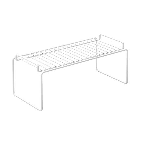 KLKCMS Spice Seasoning Rack Bathroom Organizer Multipurpose under Sink Shelf Cabinet Basket Organizer for Shower Kitchen Countertop Bathroom, White L