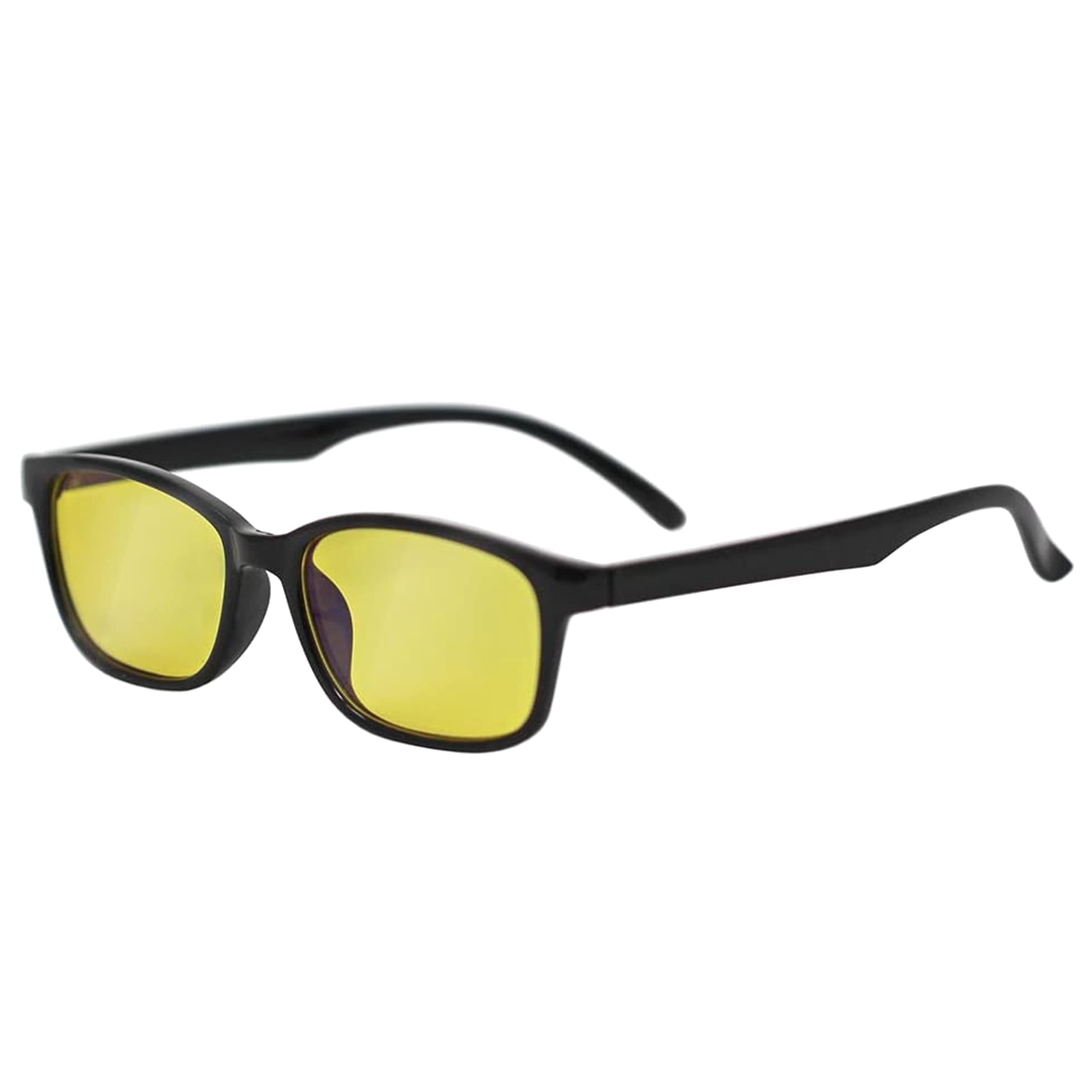 Exerscribe Bluelight Gaming Glasses - Amber Tinted Blue Light Glasses for Men & Women - Night Lenses for Driving, Strain and Fatigue