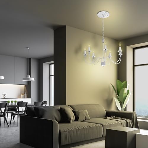 Feit Electric 40-Watt Equivalent CA10 LED Light Bulb, Dimmable Enhance Glass Candelabra Filament, 300 Lumens, 13 Yrs. Lifetime, 2700K Soft White, 6-Pack - CFC40/927CA/FIL/6