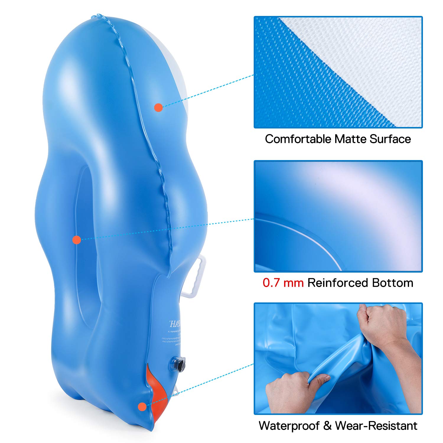HAPAH Inflatable Snow Tubes for Kids (Penguin Style)