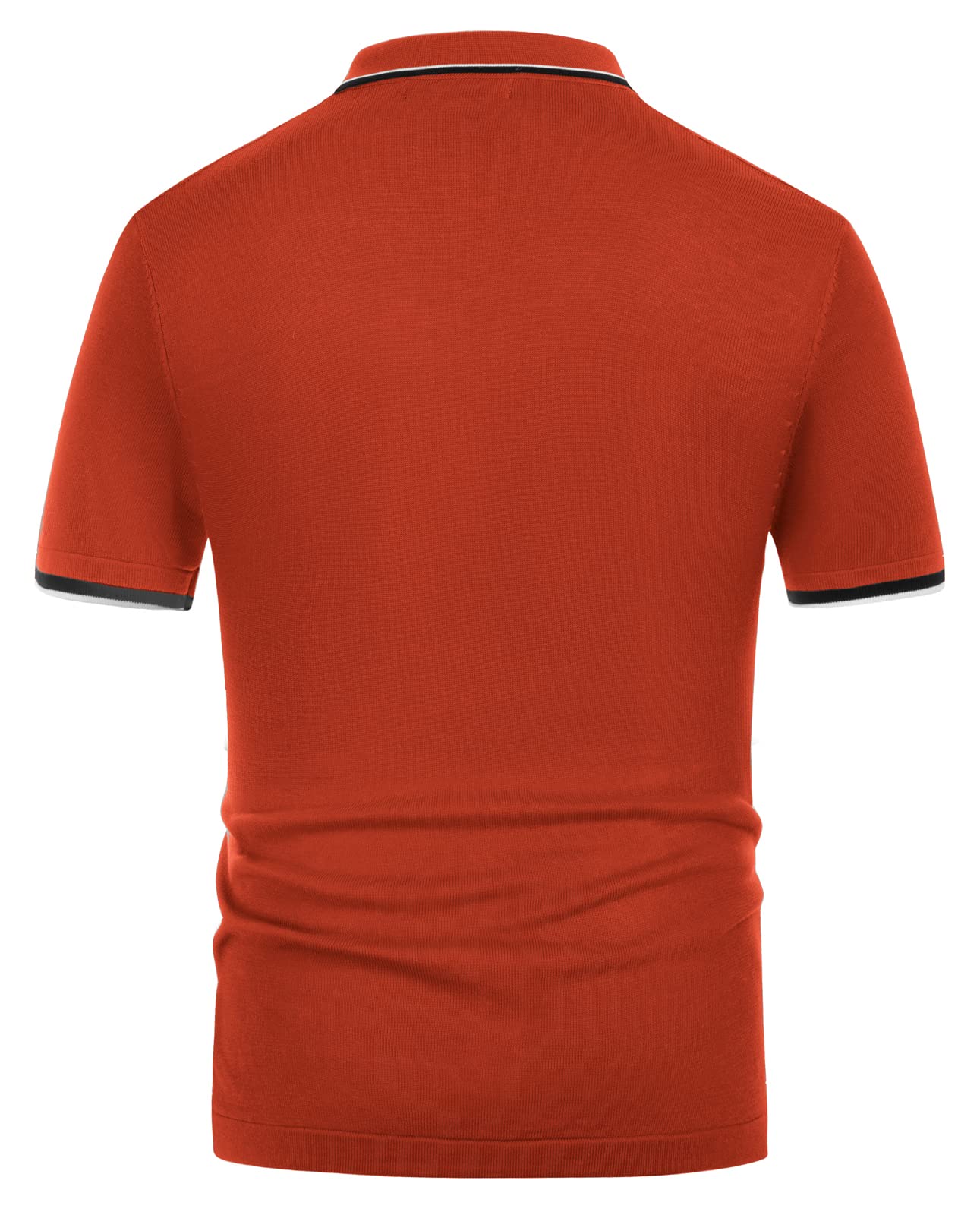 Mens Vintage Cable Knitted Polo Shirts Old Money Stylish Polo Golf Shirts Red