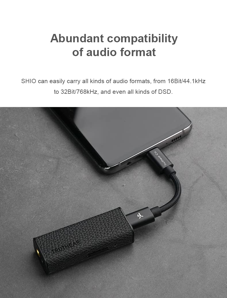 Fanmusic Truthear SHIO Dual CS43198 Lossless Portable DAC Amplifier with USB Type C Port 3.5mm Single-Ended and 4.4mm Balanced Output