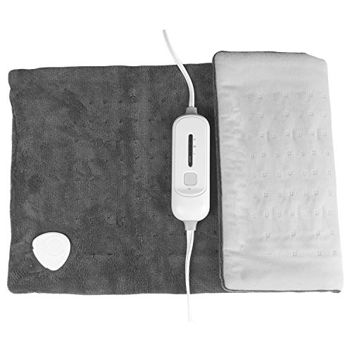 Dr Relief Full Back Heating Pad Fast Heating Wrap with Auto Shut Off for Back, Neck and Shoulder, Abdomen, Waist Pain Relief, Dry/Moist Option (17"x33", Gray)