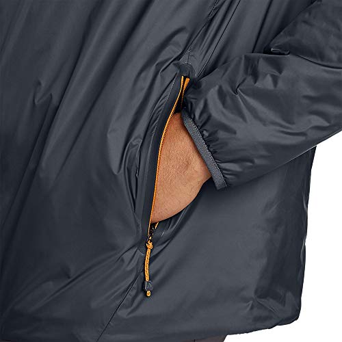 Eddie Bauer Men's EverTherm 2.0 Down Hooded Jacket, Storm, Large