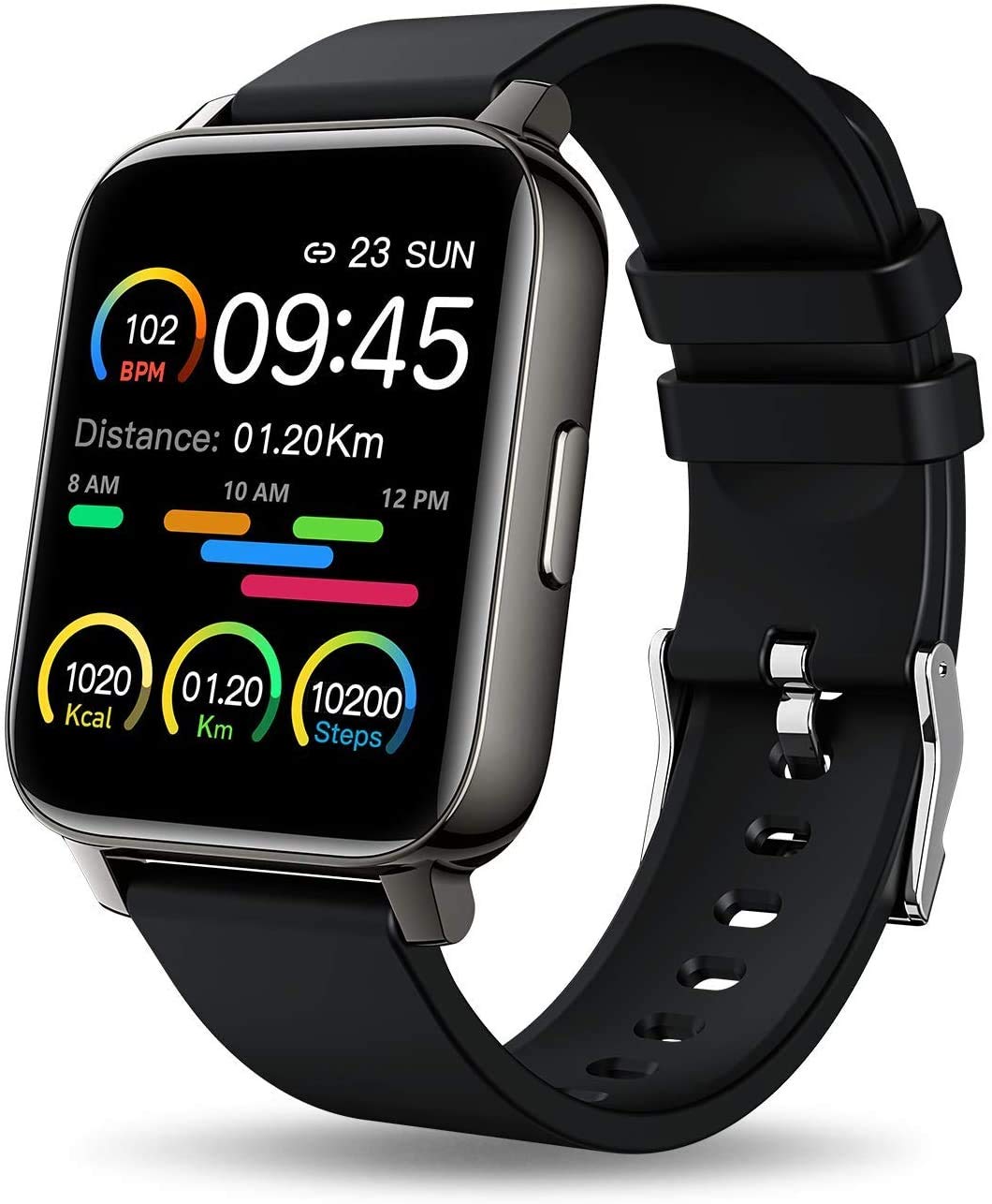 Smart Watch for Men Women IP68 Waterproof Smart watches Fitness Tracker with Blood Pressure Heart Rate Sleep Monitor, 1.69" Touch Screen Smartwatch Compatible with Android iOS Phones Step Counter