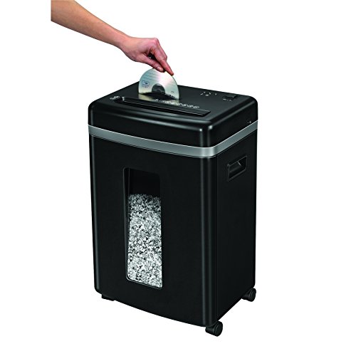 Fellowes 450M 9-Sheet Micro-Cut Paper and Credit Card Shredder with SilentShred (4074001), Black