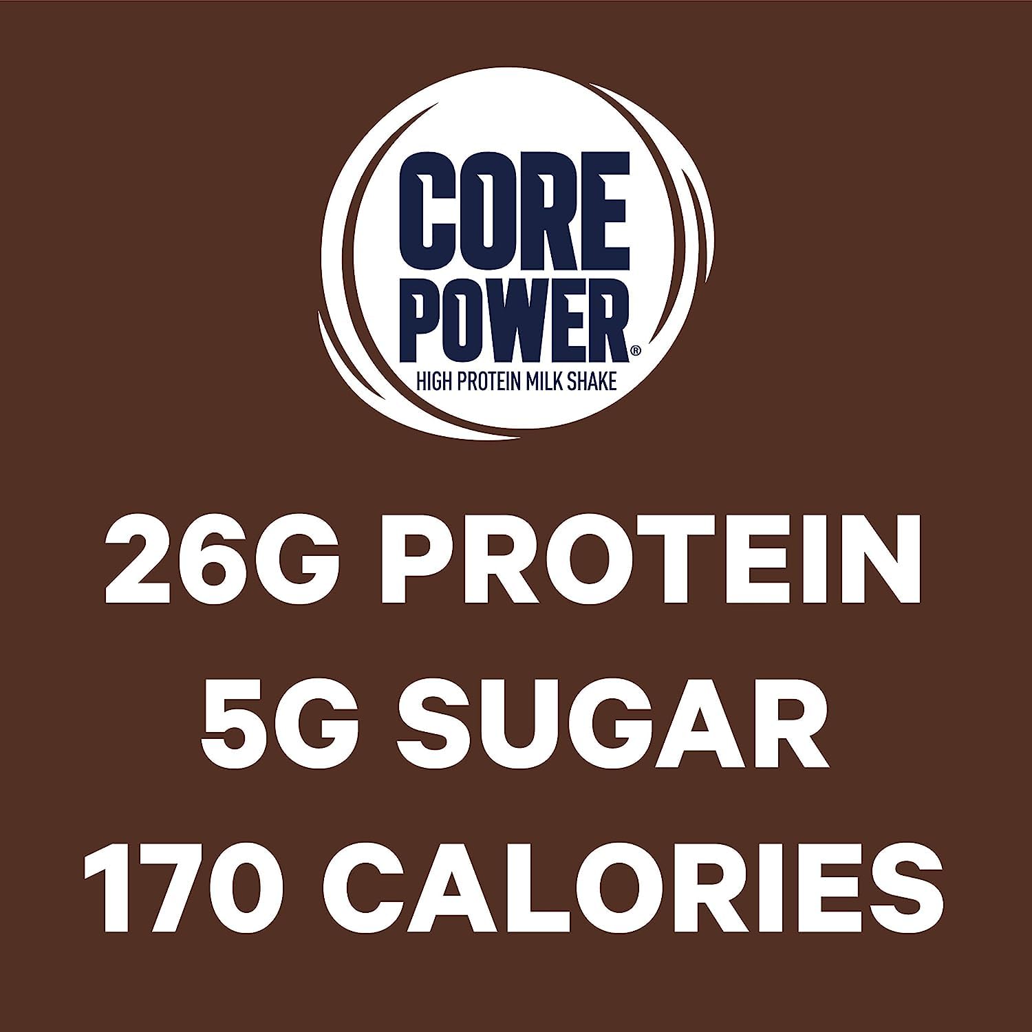 Fairlife Core Power 26g Protein Milk Shakes, Ready To Drink for Workout Recovery, Chocolate, 14 Fl Oz - (Pack of 12)