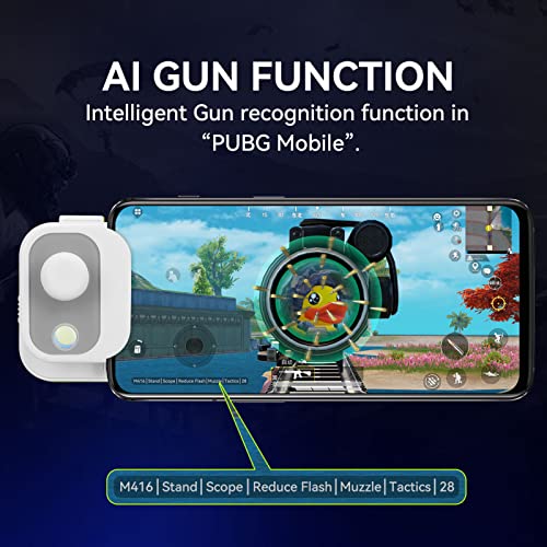 Mobile Phone Game Joystick, 4 Modes Touch Screen Joypad, Toggle Mode Prevent Loss Smart Phone Joystick, for Android for iOS for Hongmeng (White)