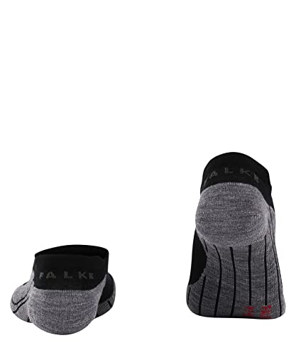 FALKE Women's TK5 Wander Invisible Hiking Socks, No Show, Light Padding, Athletic, Breathable Quick Dry, Merino Wool, Black (Black-Mix 3010), 5-6, 1 Pair