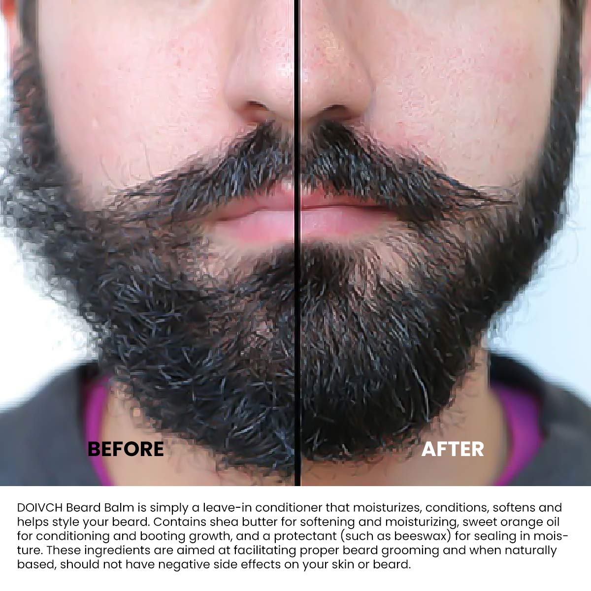 DOVICH Beard Balm, Beard Mustache Maintenance Care, Beard Gift For Men (1 PACK)