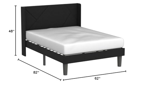 Fangflower Platform Bed Frames,Queen Bed Frame with Headboard, Storage Drawers, Strong Wood Slats Support, Noise-Free/No Box Spring Needed/Easy Assembly