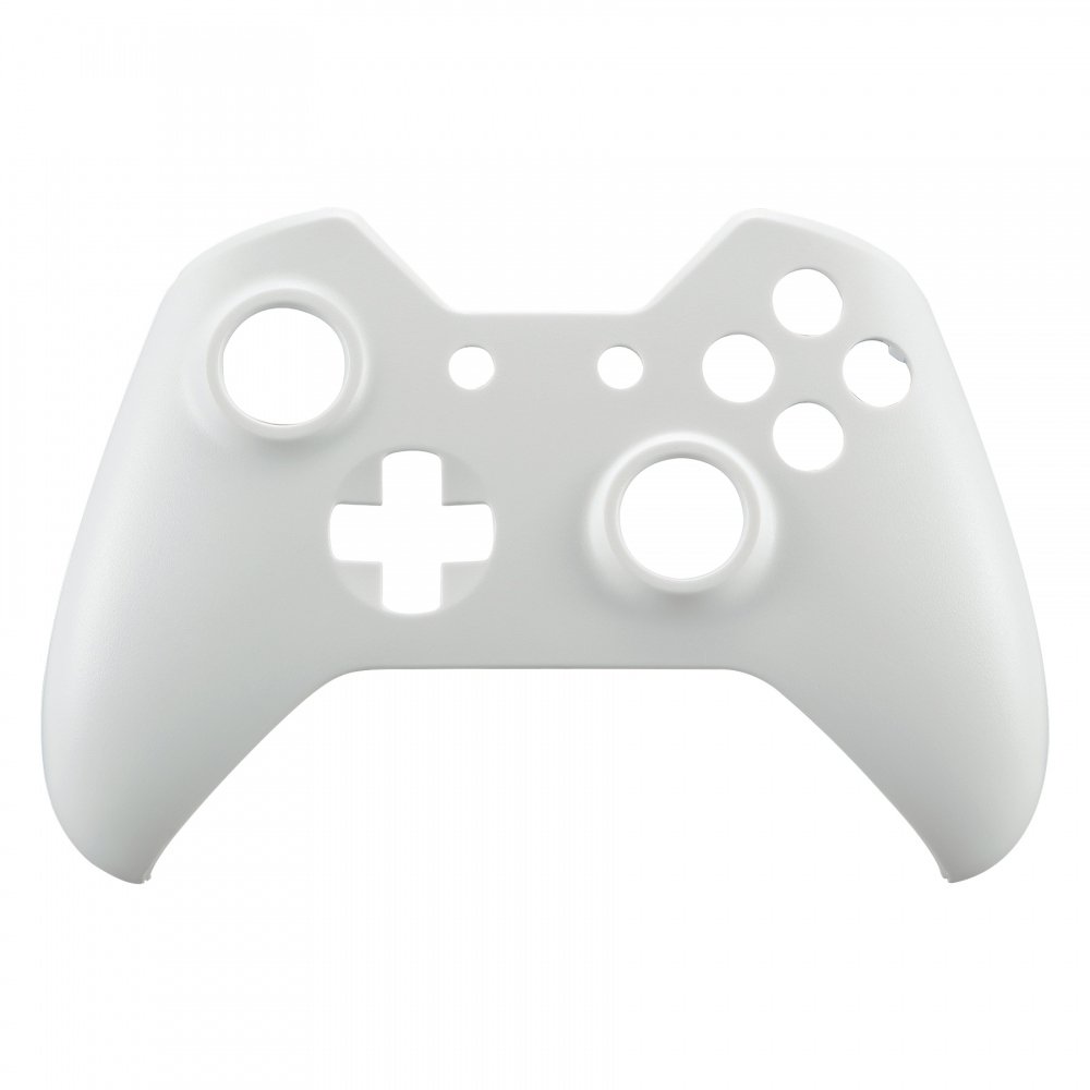eXtremeRate Matte Solid White Front Top Up Shell Case Faceplate for Xbox One Controller
