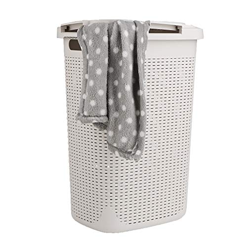 Mind Reader Basket Laundry Hamper, Bathroom, Bedroom, Closet, 60 Liter, Ivory & HHAMP40-IVO, Laundry, Storage, Bathroom, Bedroom, Home, Ivory 40 Liter Clothes Basket