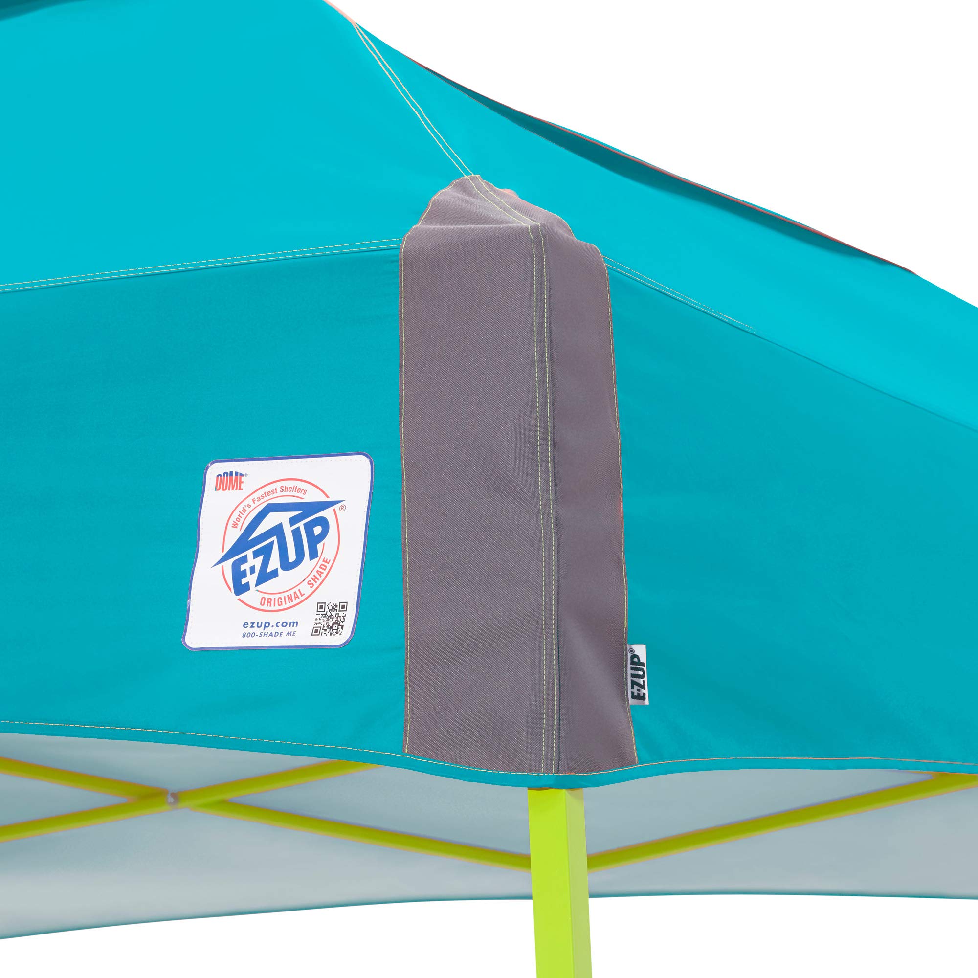 E-Z UP Dome Instant Shelter Canopy, 10' x 10', Vented Top with Wide-Trax Roller Bag & 4 Piece Spike Set, Royal Blue