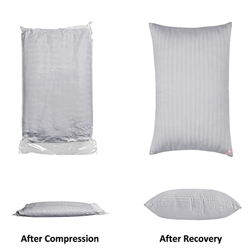EIUE Bed Pillows for Sleeping 2 Pack Queen Size,Pillows for Side and Back Sleepers,Super Soft Down Alternative Microfiber Filled Pillows,20 x 30 Inches,Grey