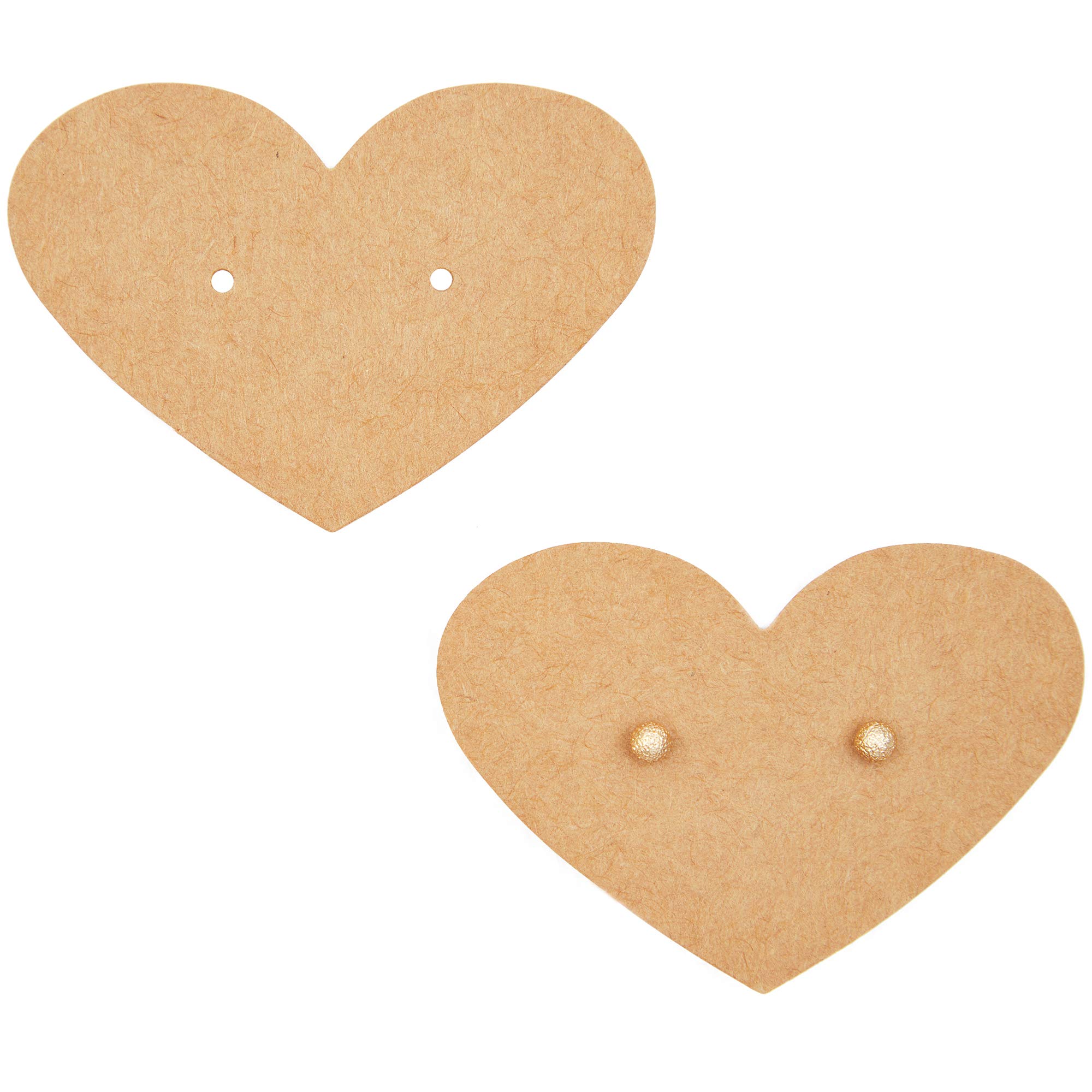 Earring Display Cards, Heart Shaped for Gifts, Retail, Valentine's Gifts (2.5 x 1.7 in, 300 Pack)