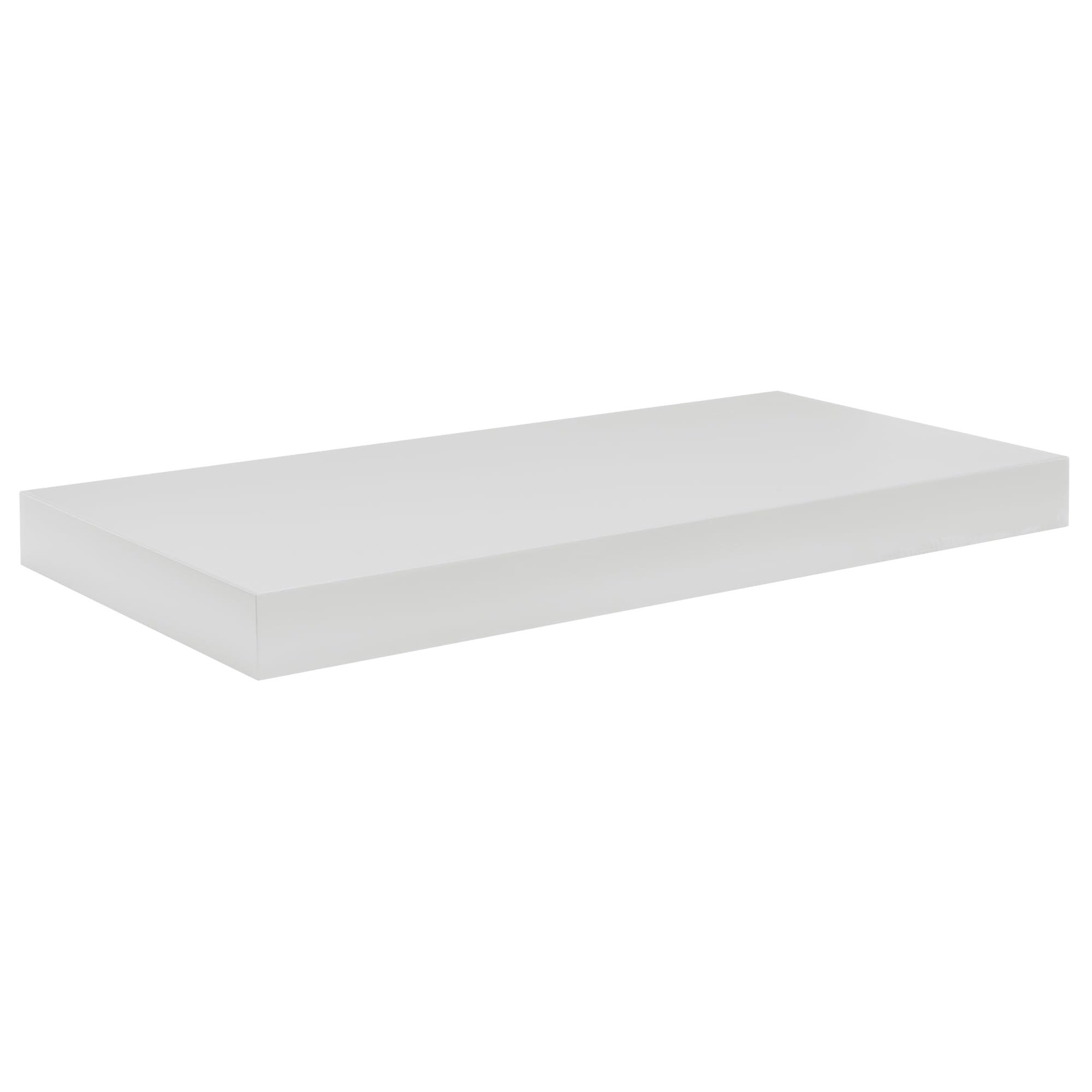 Quicklock Cabinets Floating Shelves | 2 1β8" Thick | American Made | Hardwood Bracket | Complete Shelf Unit (Pure White, 12" D x 30" W x 2 1β8" H)