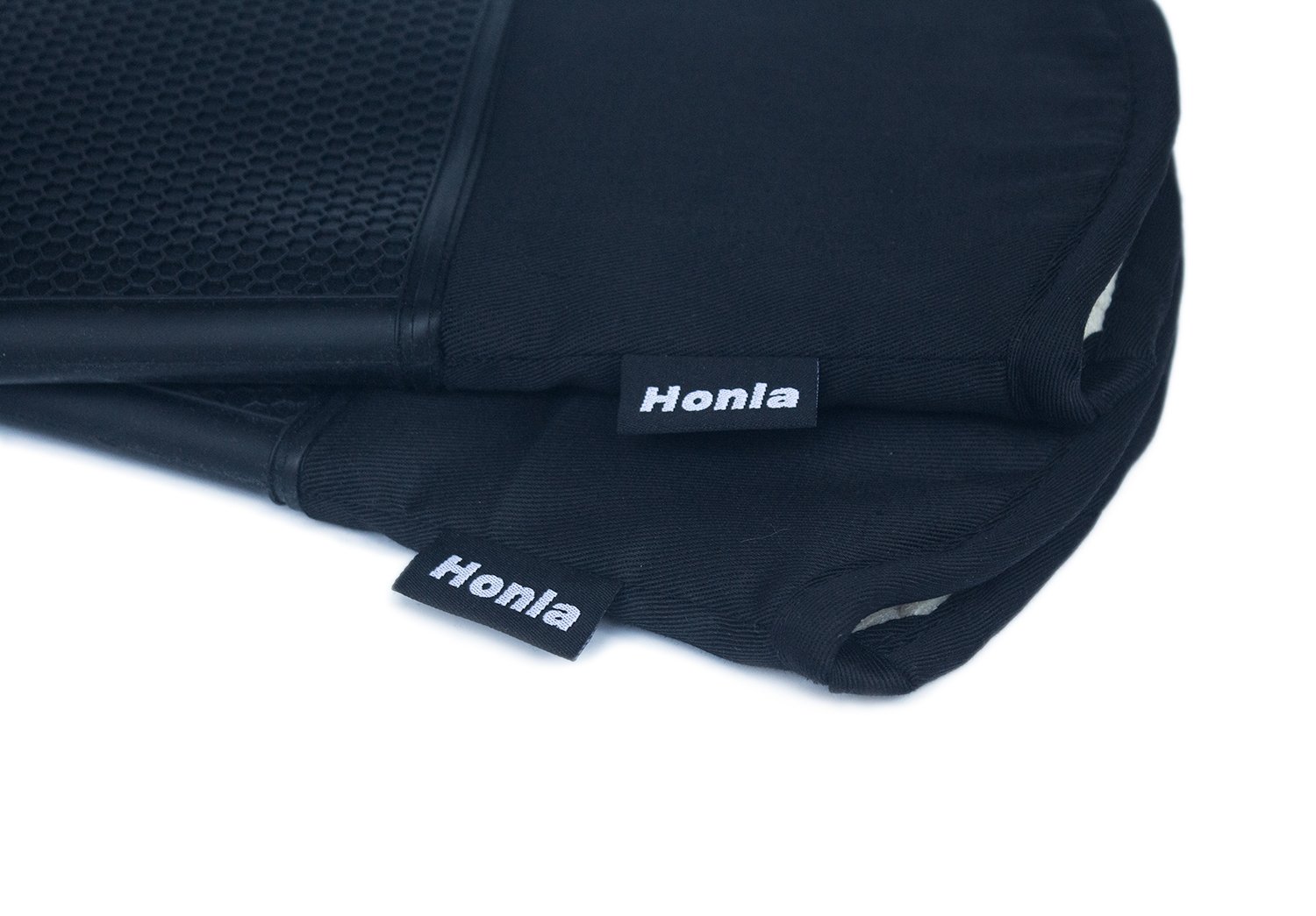 Honla Silicone Oven Mitts,Heat Resistant to 500 F,1 Pair of Non Slip Kitchen Oven Gloves for Cooking,Baking,Grilling,Barbecue Potholders,Black