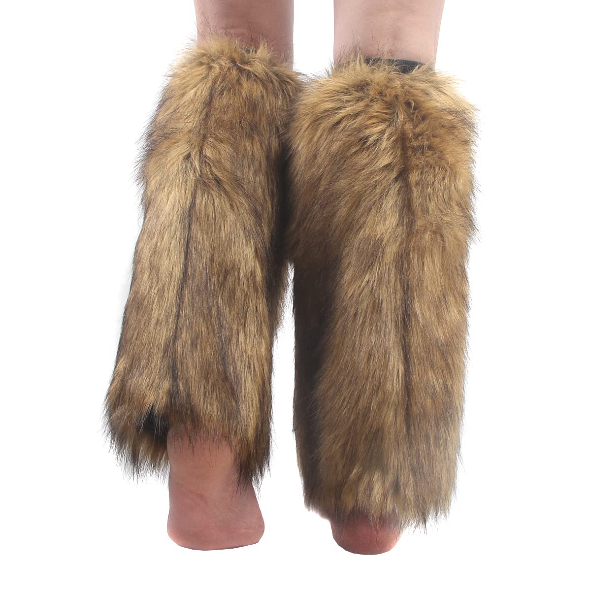 Faux Fur Leg Warmer,Warm Soft Cozy Fuzzy Leg Warmer Boot Cuff Cover for Women Party Costumes