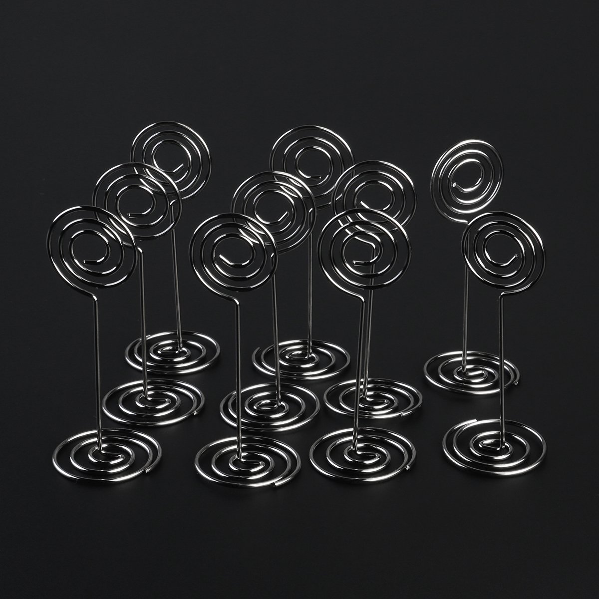 ULTNICE 10pcs Swirl Table Number Photo Holder Stands for Weddings Party Gatherings