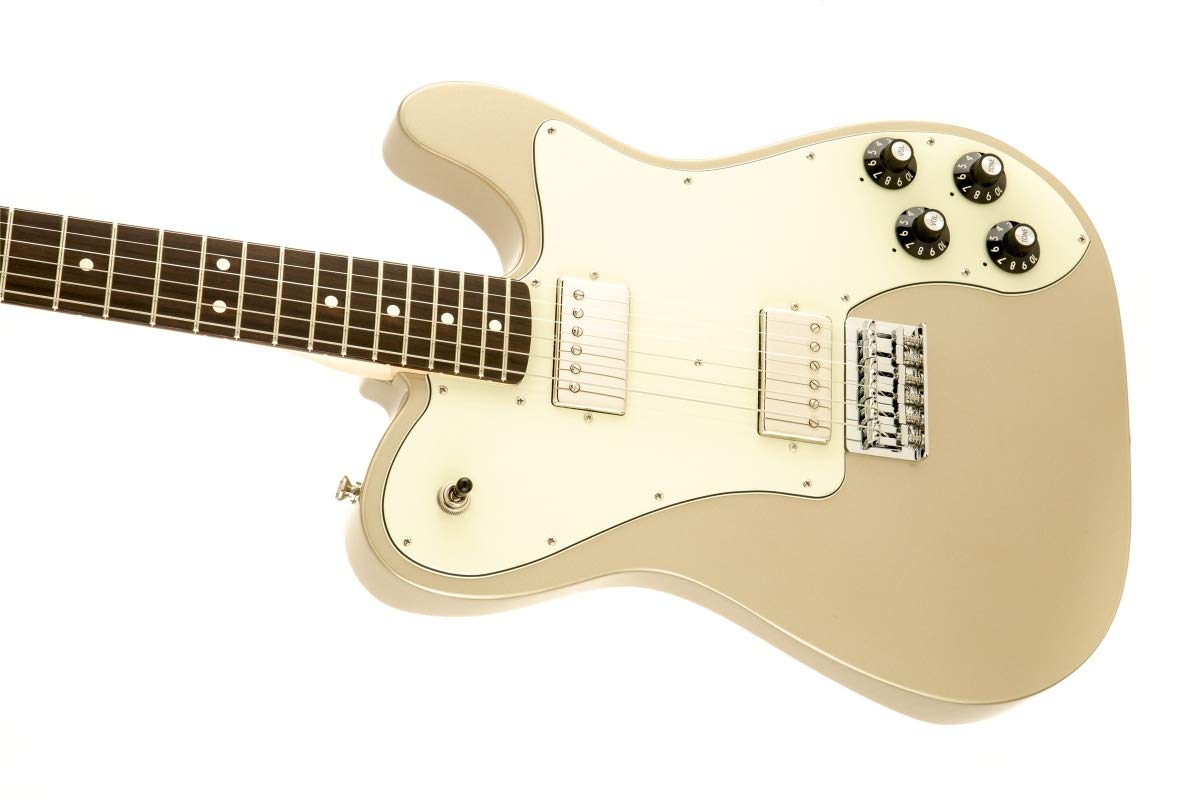 Fender Chris Shiflett Deluxe Telecaster Electric Guitar, with 2-Year Warranty, Shoreline Gold, Rosewood Fingerboard
