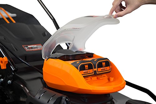WEN 40441 40V Max Lithium Ion Cordless Lawnmower, 21-Inch Deck