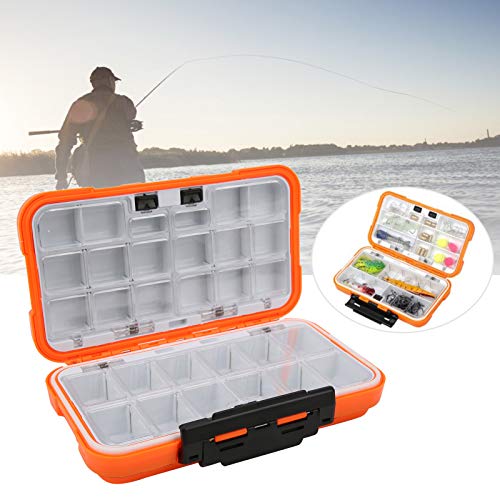 FECAMOS Waterproof Lure Box, Strong Large Capacity Fishing Tool Box for Outdoor