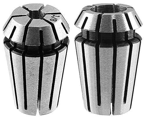 Lanzeuta 1/4" & 1/8" ER11 Spring Collet, High Precision ER11 Collet Chuck for CNC Engraving Machine and Milling Lathe Tool