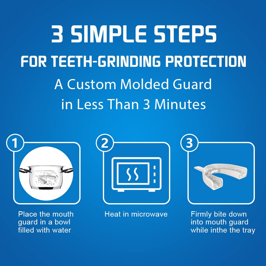KOHEEL Mouth Guard with Forming Tray, Moldable and Easy to Use Dental Guard, Stops Bruxism Night Guard, 5 Count (White Small Sizes)