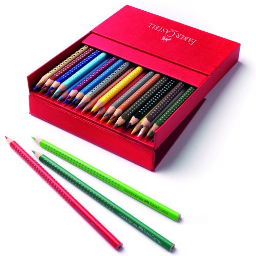 Faber-Castell Grip 2001 Water Soluble Colour Pencils in Studio Box (Pack of 36)