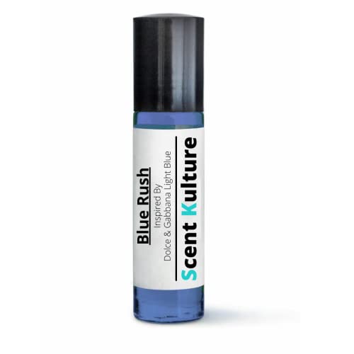 ScentKulture Perfume Roll On Oil | Blue Rush | Inspired by Light Blue | Vegan & Cruelty Free | Handcrafted in the USA (10ml)